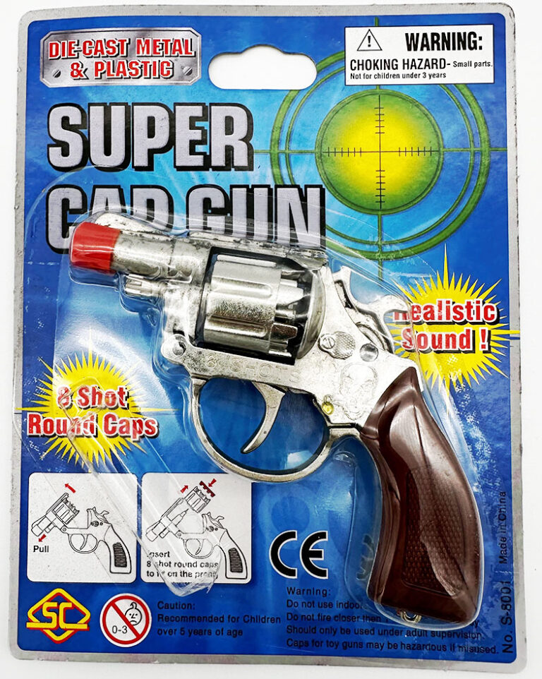 NV2288 – Die Cast 8 Shot Cap Gun -11cm – Jack in the Box