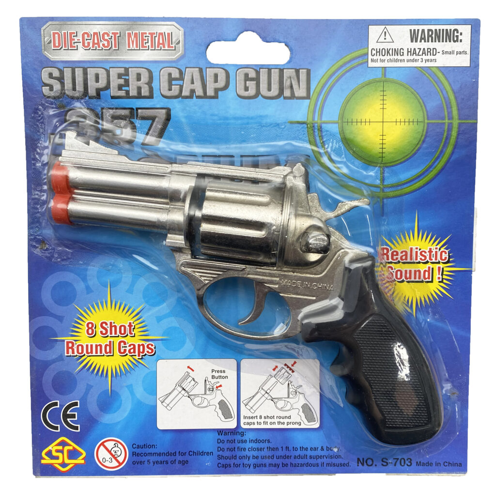 NV2307 – Die Cast 357 Magnum Cap Gun – 15cm – Jack in the Box