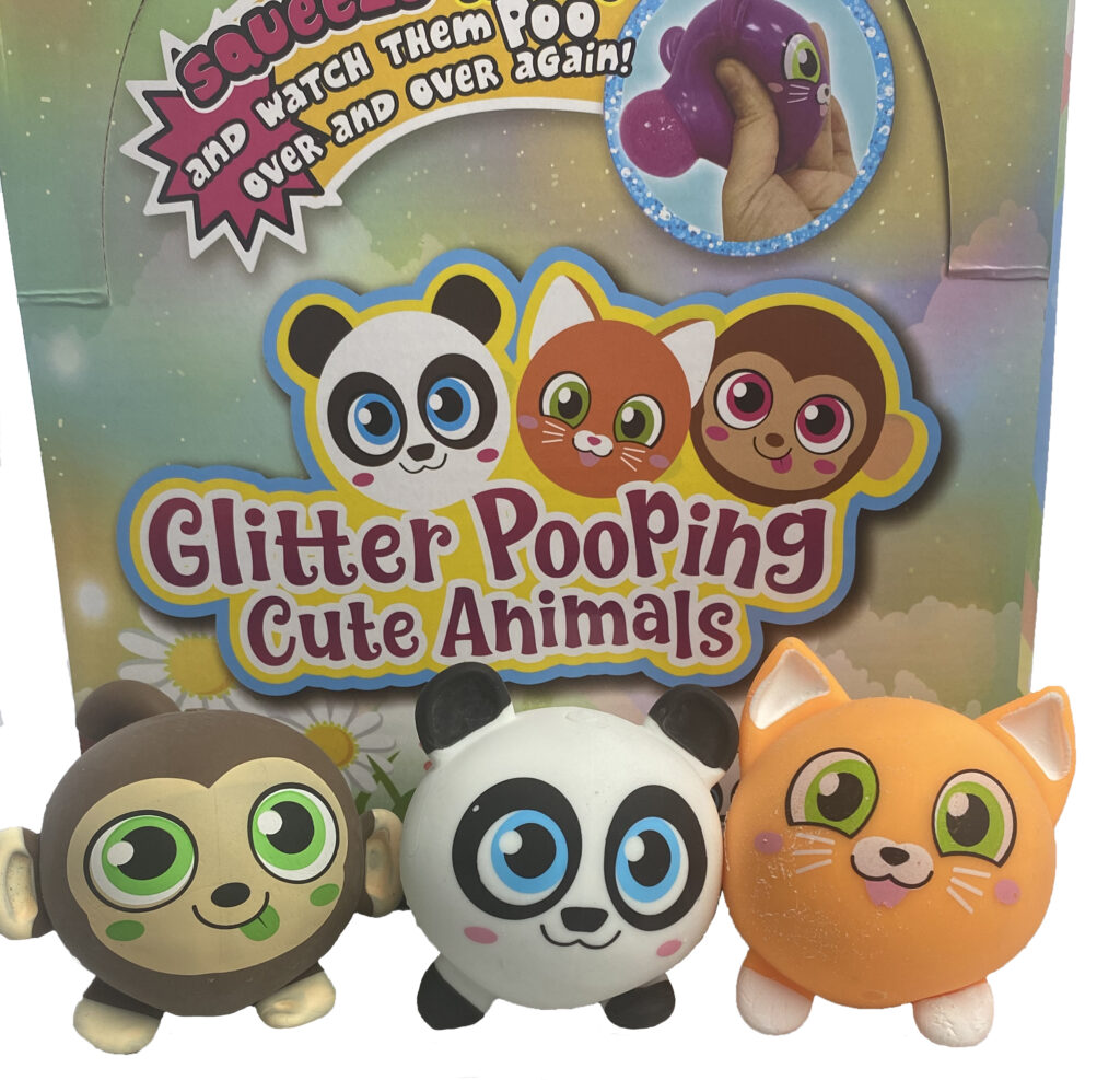 BA395 – Glitter Pooping Animal Ball – Jack in the Box