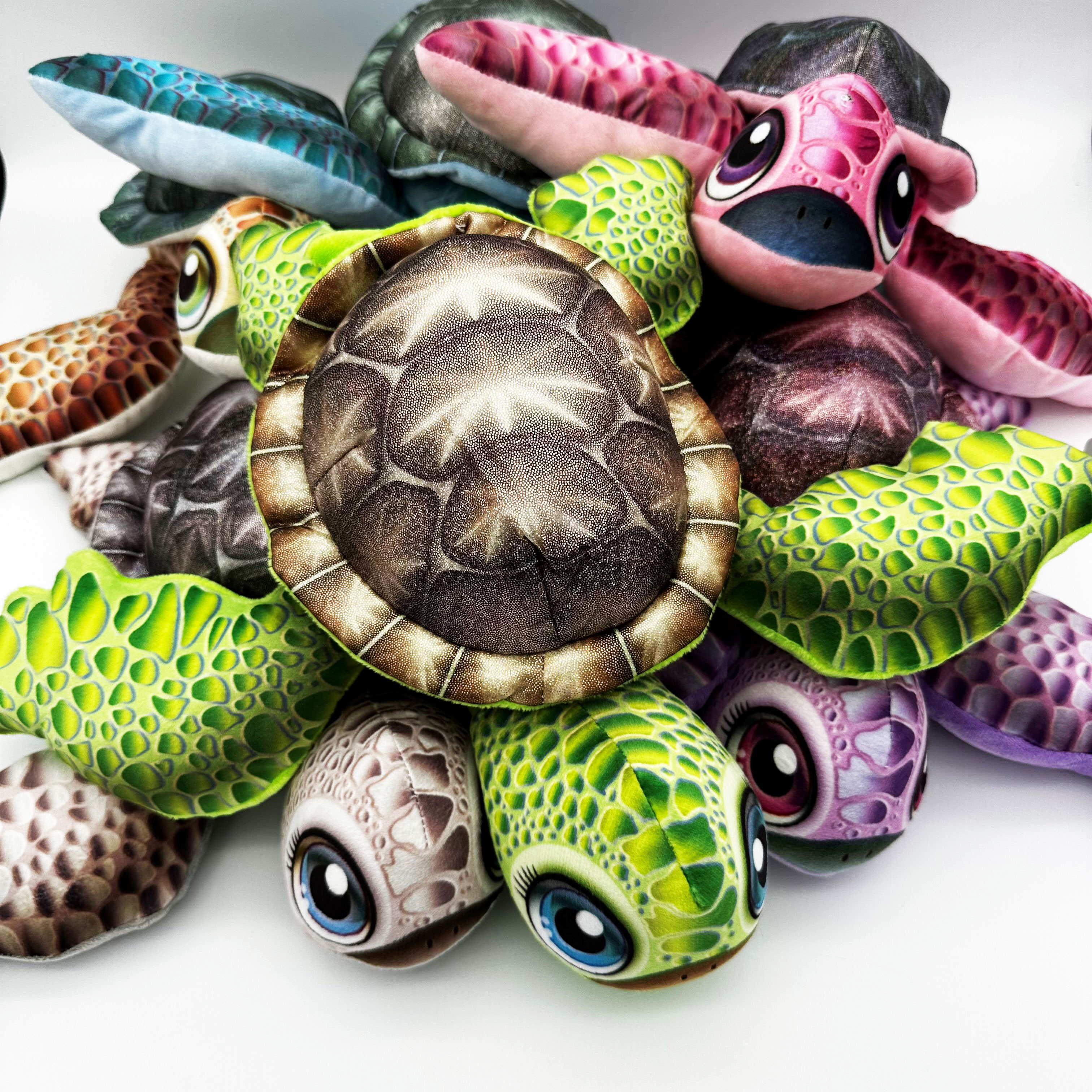 PL028 - Plush Shiny Turtle 33cm - Jack in the Box