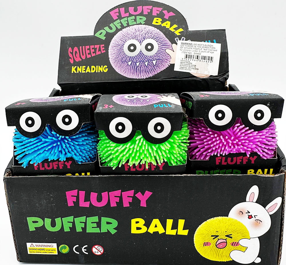 BA482 -Fluffy Puffer Ball – 7cm – Jack in the Box