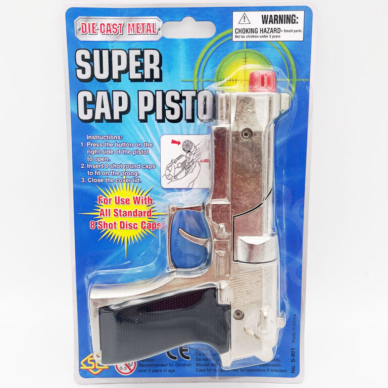 NV2344 – Silver Cap Gun – 17cm – Jack in the Box